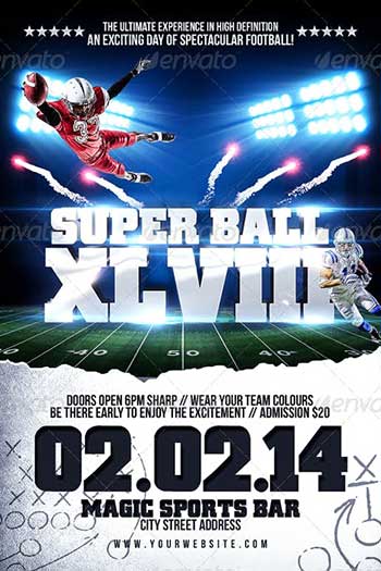 Flyer Designs For That Super Bowl Party Templates 